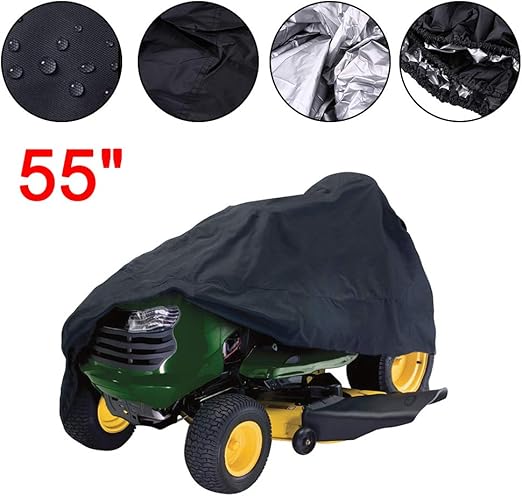 Outdoors Lawn Mower Cover - Heavy Duty 210D Polyester Tractor Cover ...