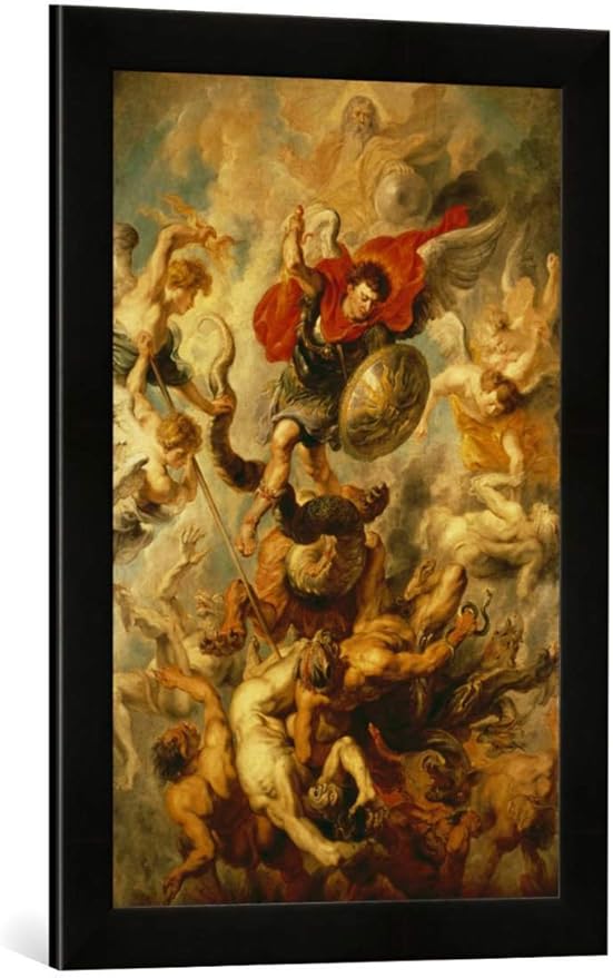 Amazon.de: Gerahmtes Bild von Peter Paul Rubens Engelsturz, Kunstdruck ...