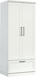 Amazon.com: Sauder Homeplus Wardrobe, Soft White finish