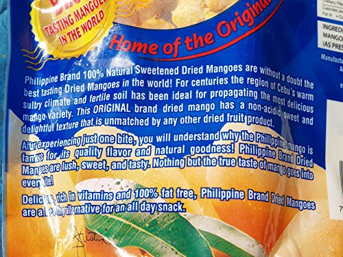 Philippine Brand Naturally Delicious Dried Mangoes Tree Ripened 30 ...