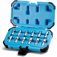 Capri Tools 1/4 in. Drive Universal Socket Set, 5-15 mm Metric, 12 ...