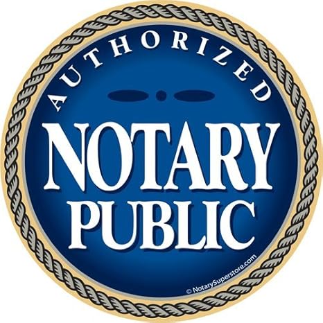 Amazon.com : Authorized Notary Public Sticker, 6-inch Diameter : Office ...