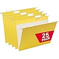 Amazon.com : Yellow Hanging File Folders,25 Packs Letter Size File ...