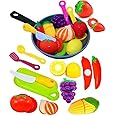 Amazon.com: Play Cooking Pan with Cutting Fruits & Vegetables and Play ...