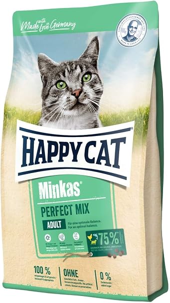 Happy Cat Minkas Perfect Mix Cat dry Food 10Kg: Buy Online at Best ...