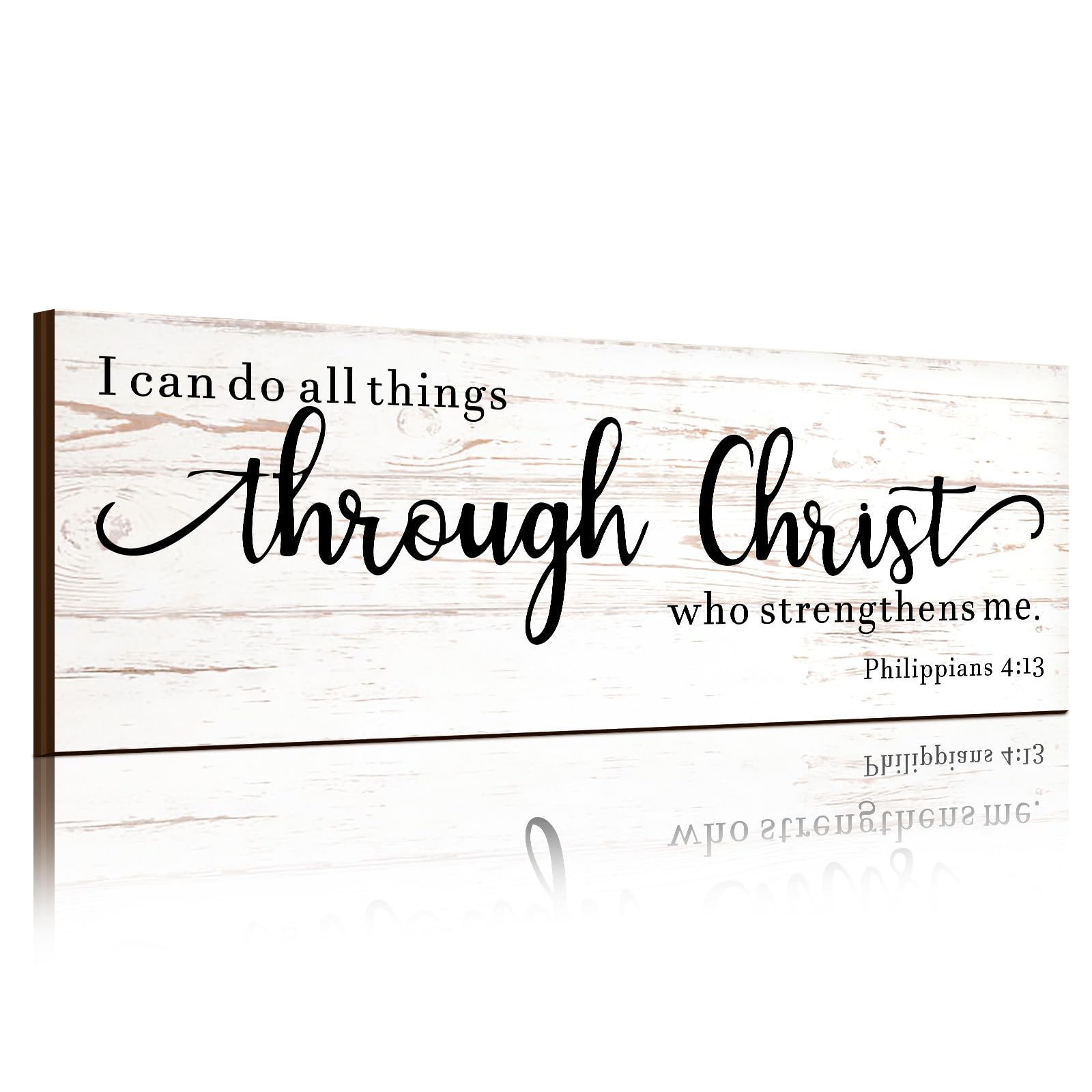 Jetec Farmhouse Bible Verse Scripture Wall Signs, I Can Do All Things ...
