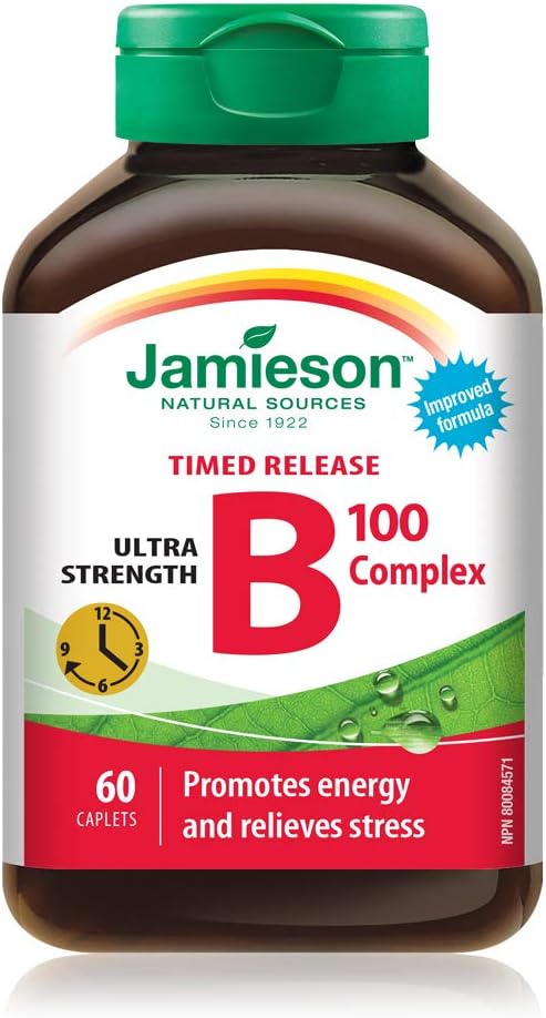 Jamieson Vitamin B 100 Complex Timed Release, 60 Count: Amazon.ca ...