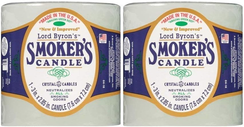 Amazon.com: Lord Byron Smoker's Odor Absorbing Candles 2 Pack Bundle ...