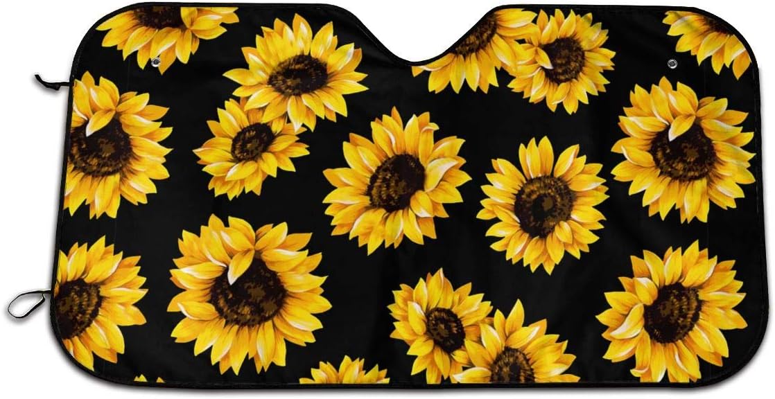 Sunflower Car Windshield Sun Shade Auto Window Sunshade,Blocks Uv Rays ...