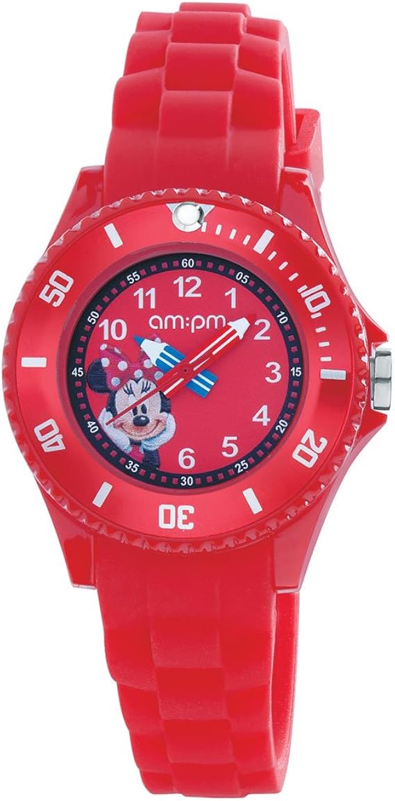 AM: PM Disney Minnie Mouse Rojo niños Reloj dp154-k342: AM:PM: Amazon ...