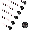 Amazon.com: 6PCS 194 Bulb Socket with Extension Wiring Harness,T10 ...