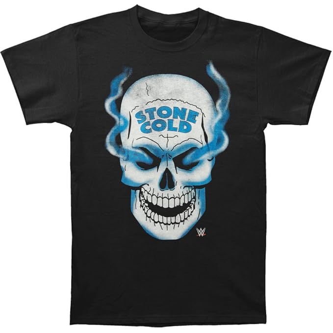 Buy WWE Men's Stone Cold Steve Austin Skull 3 16 Inch Front and Back T ...
