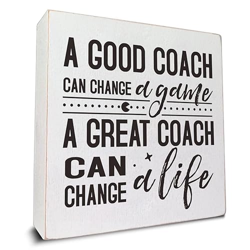 a Good Coach Can Change a Game Wooden Box Sign Desk Decor, Rustic Coach ...