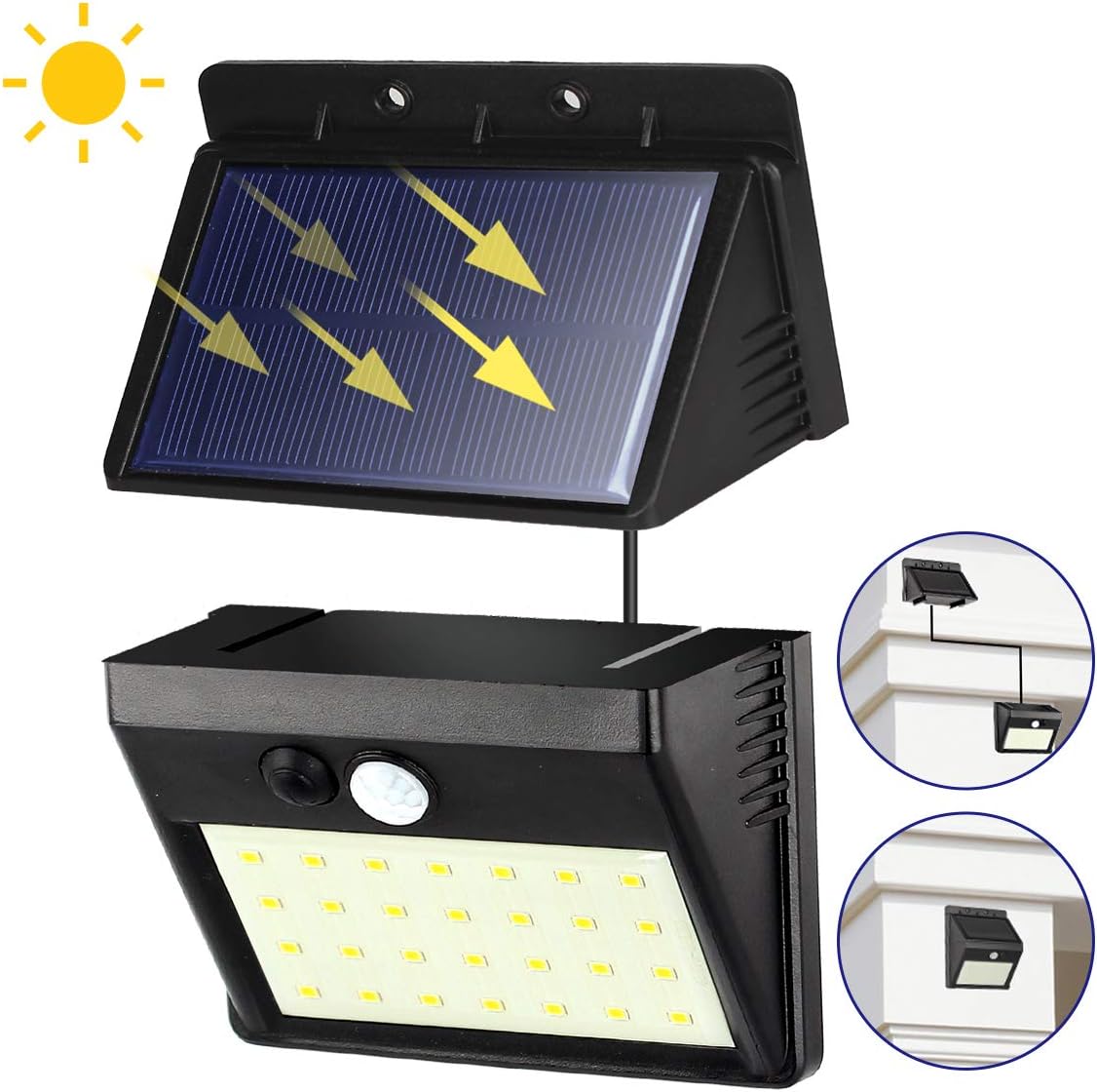 T-SUN 28 LED Detachable Solar Motion Sensor Light, Solar Powered ...