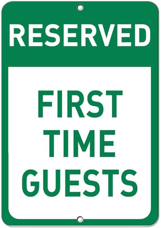 Amazon.com : Reserved First Time Guests Parking Sign Vinyl Sticker ...