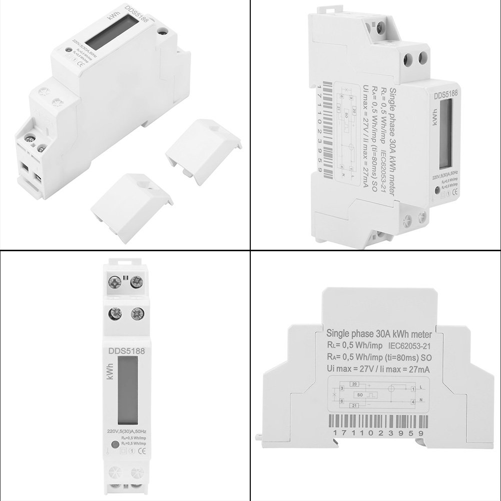 Power Meters DIN-Rail Electric Meter,Din-Rail Energy Meter Digital ...