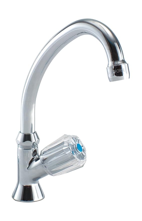 Standard Plus Upright Swivel arm Cold Water tap, Chrome.: Amazon.co.uk ...