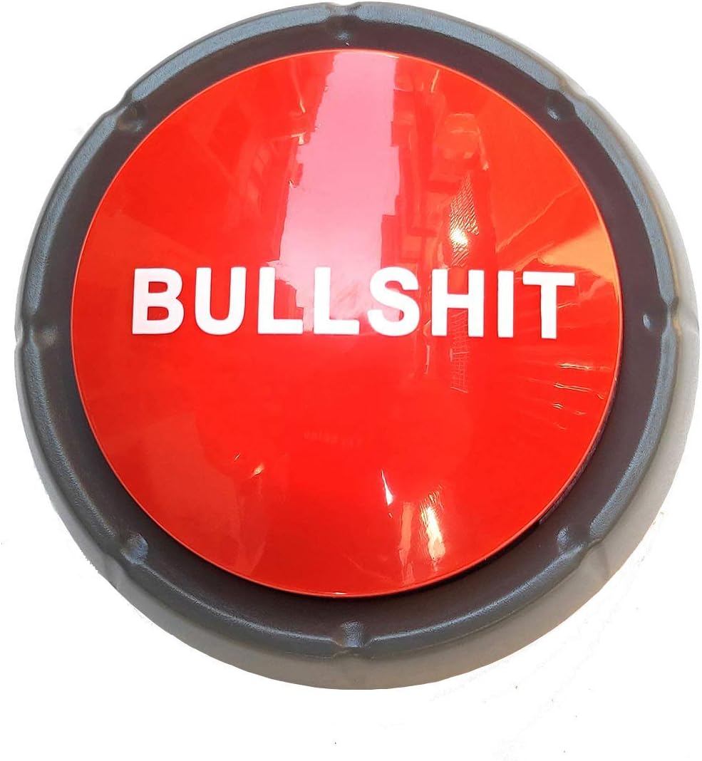 Amazon.com: Joffreg The Bullshit Button BS Button Desktop Sound Toy ...