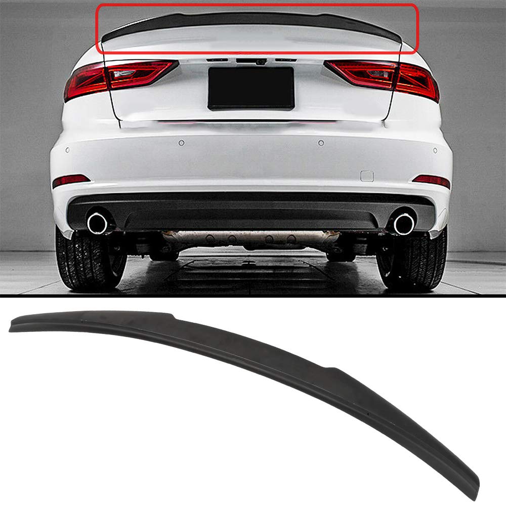 ECCPP ABS Spoiler Wing Unpainted Rear Trunk Spoiler Matte Black ...