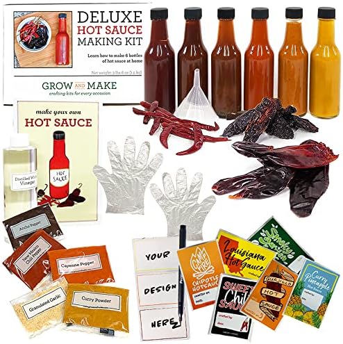DELUXE DIY HOT SAUCE MAKING KIT Everything Included - Best Gift for Him ...