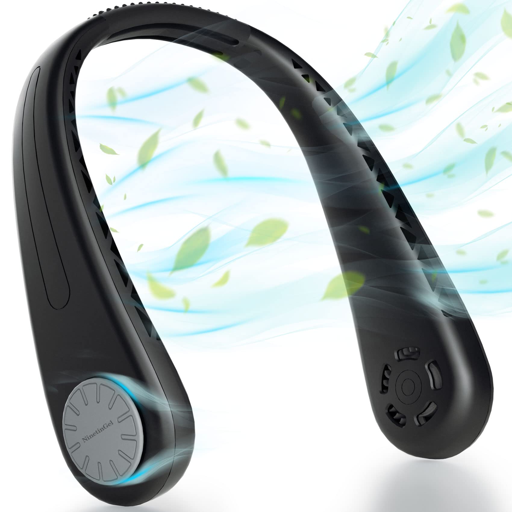 NinetinGel Portable Neck Fan, bladeless neck fan,for Indoor Outdoor ...