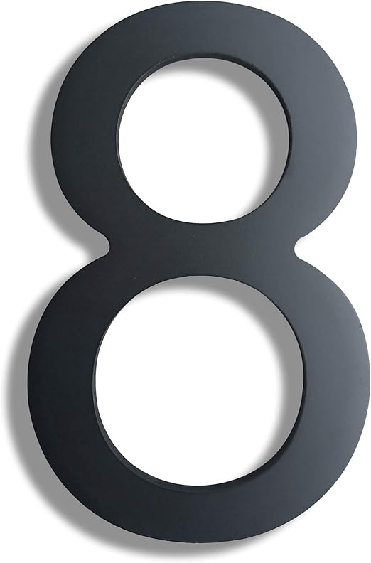 Amazon.com: 8 Inch High Modern House Numbers - Floating Stainless Steel ...