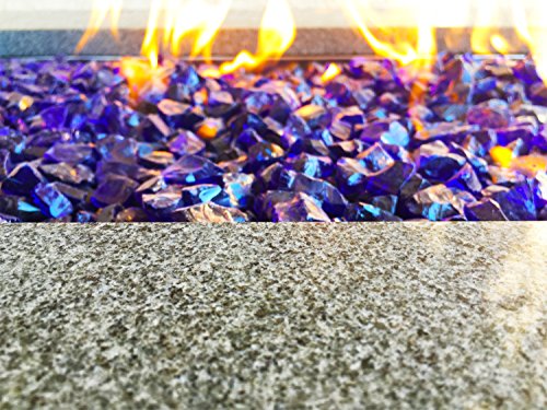 Buy Large Royal Blue Fire Glass Fire Pit Glass 1/2"-1" 10lbs Online at ...