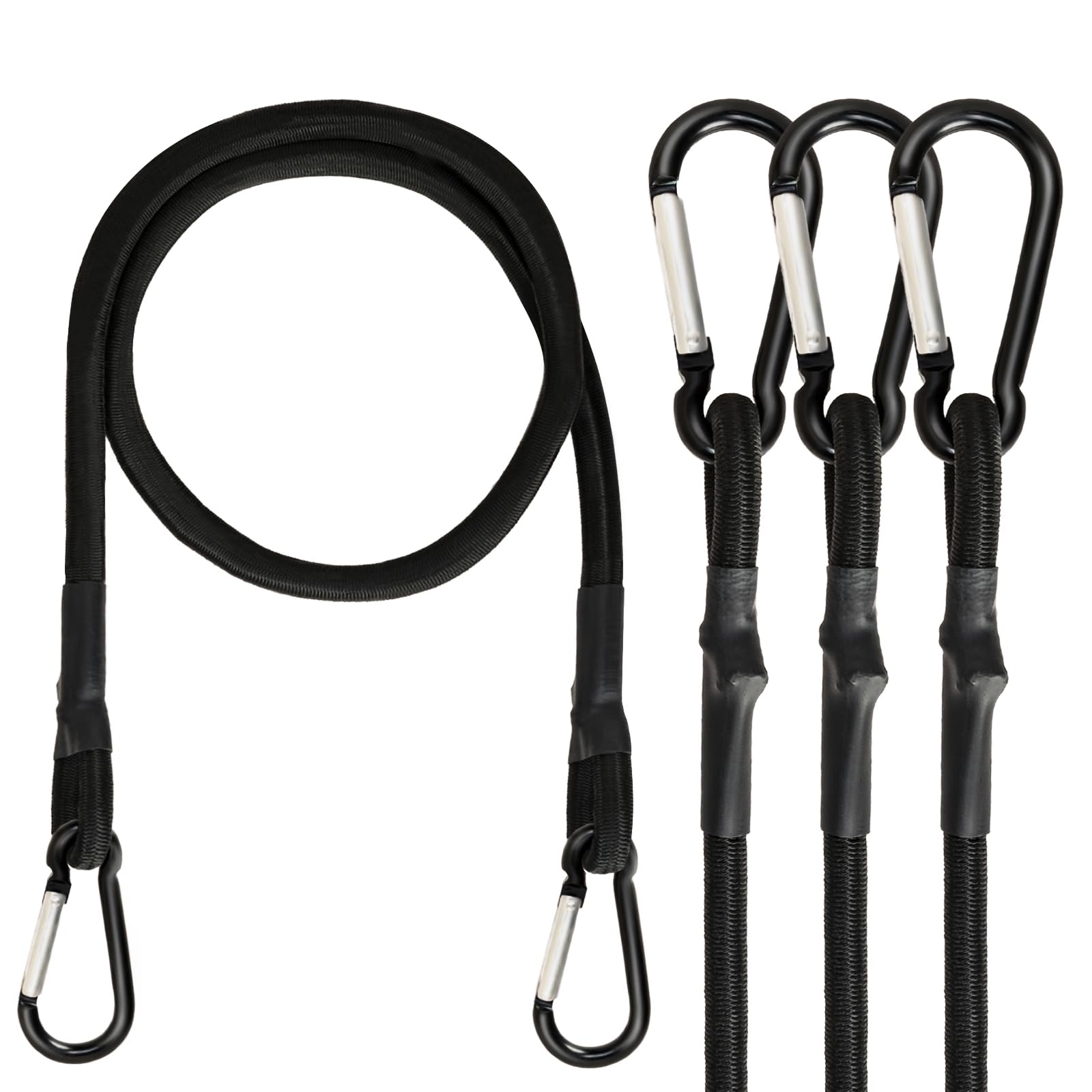 Bungee Cords with Carabiner, 36 inch Bungee Cords Heavy Duty Outdoor, 1 ...