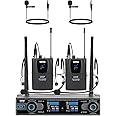 Amazon.com: SGPRO Dual Channel Wireless Microphone System with Two Bodypack Transmitters, Two ...