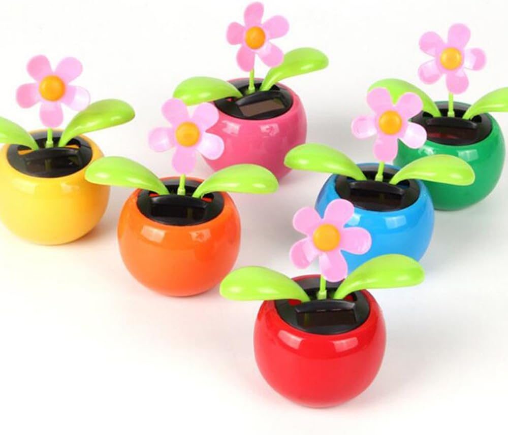 Solar Dancing Flower,Risingmed Solar Powered Flip Flap Flower Happy ...