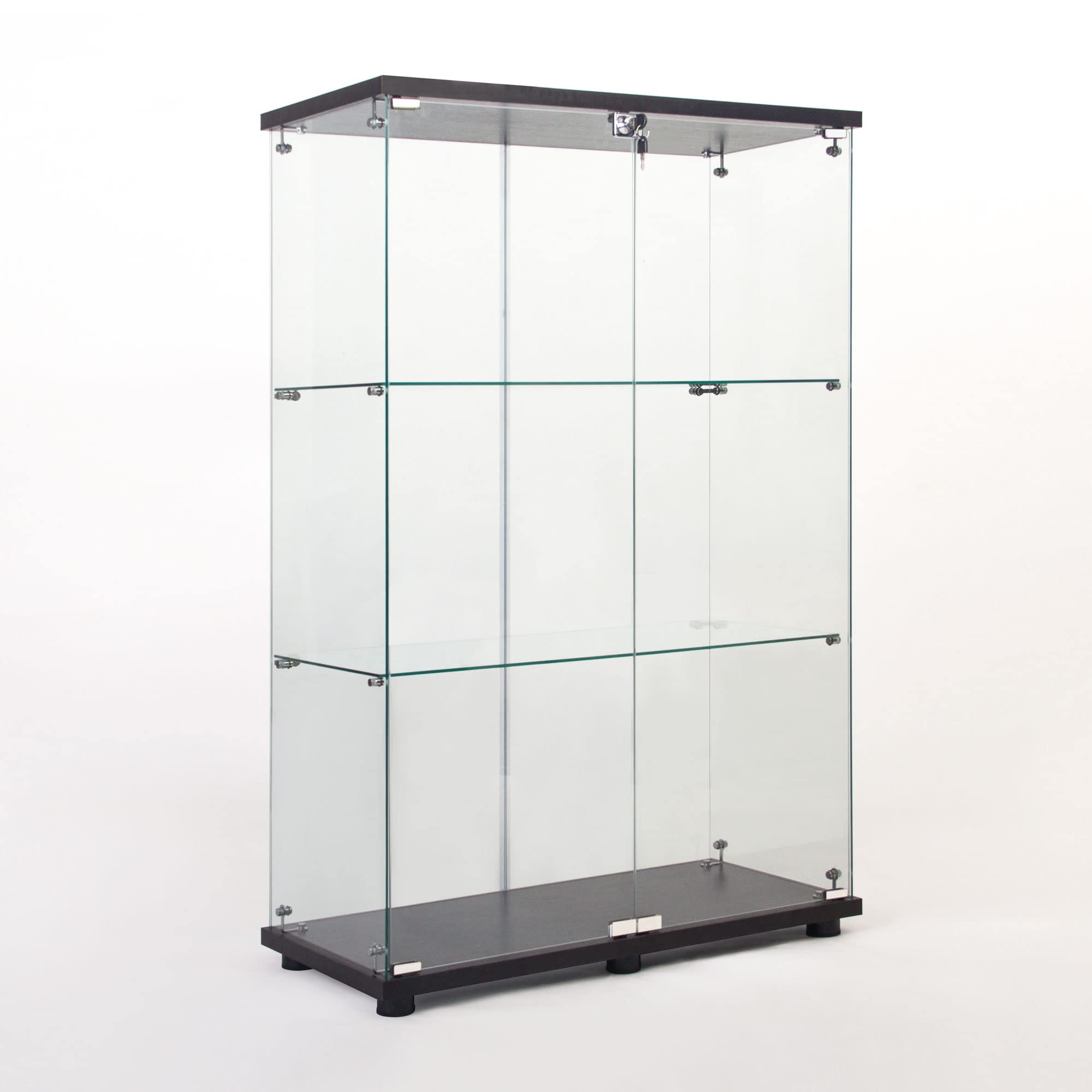 Mua Yoluckea Glass Dispaly Cabinet, Glass Door Cabinet, 3 Shelves Glass ...