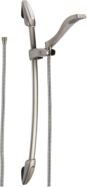 Delta 57713-SS Shower Head, Dryden Hand-Held & Slide Bar Kit ...