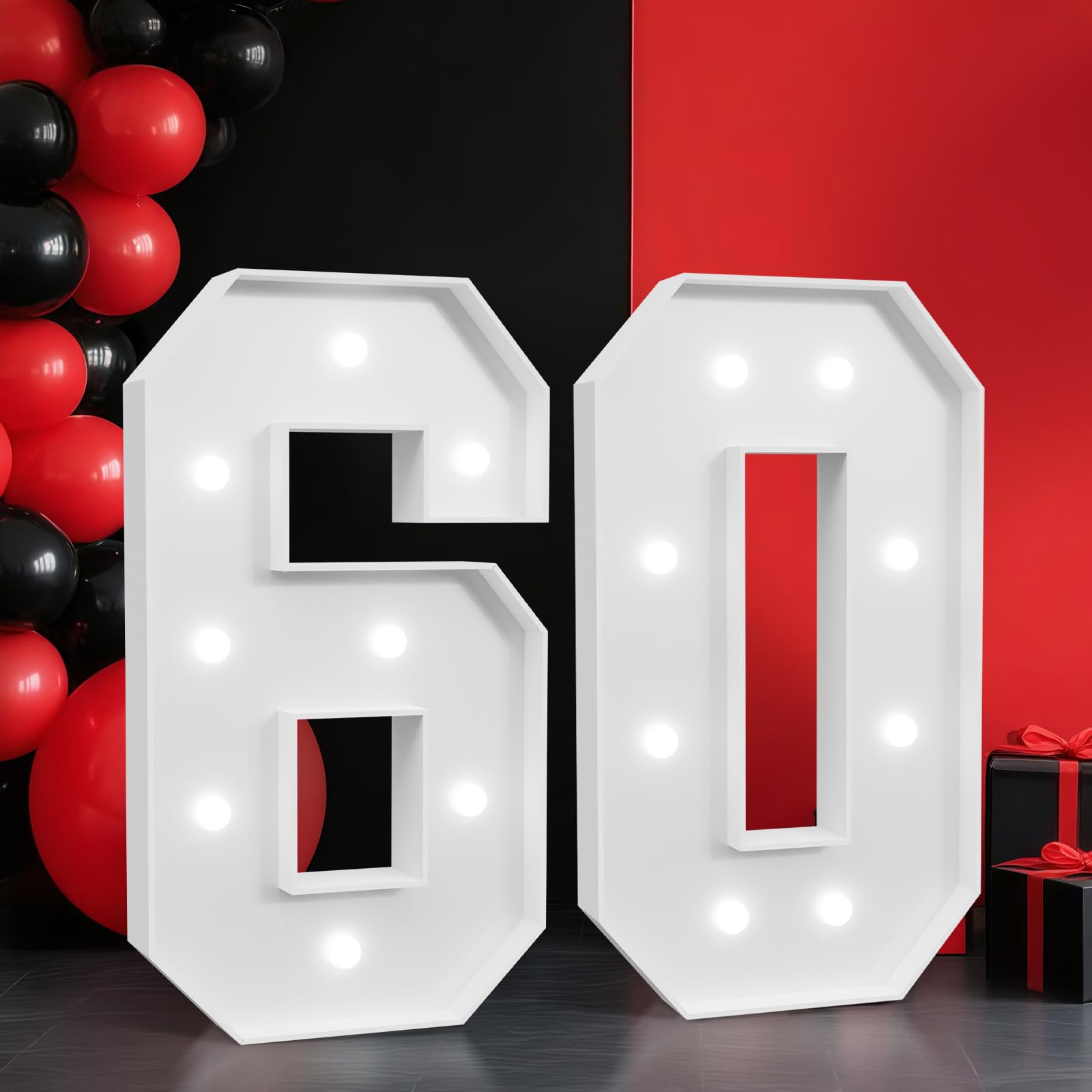 2ft Numbers for 60th Birthday Party Decor, Anniversary Marquee Number ...