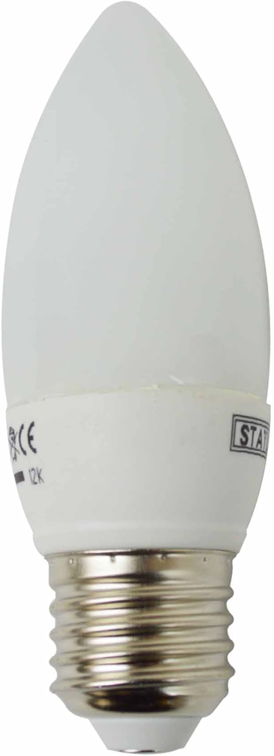 Status 7 W Large Edison Screw Cap Low Energy Candle Bulb – White – BigaMart