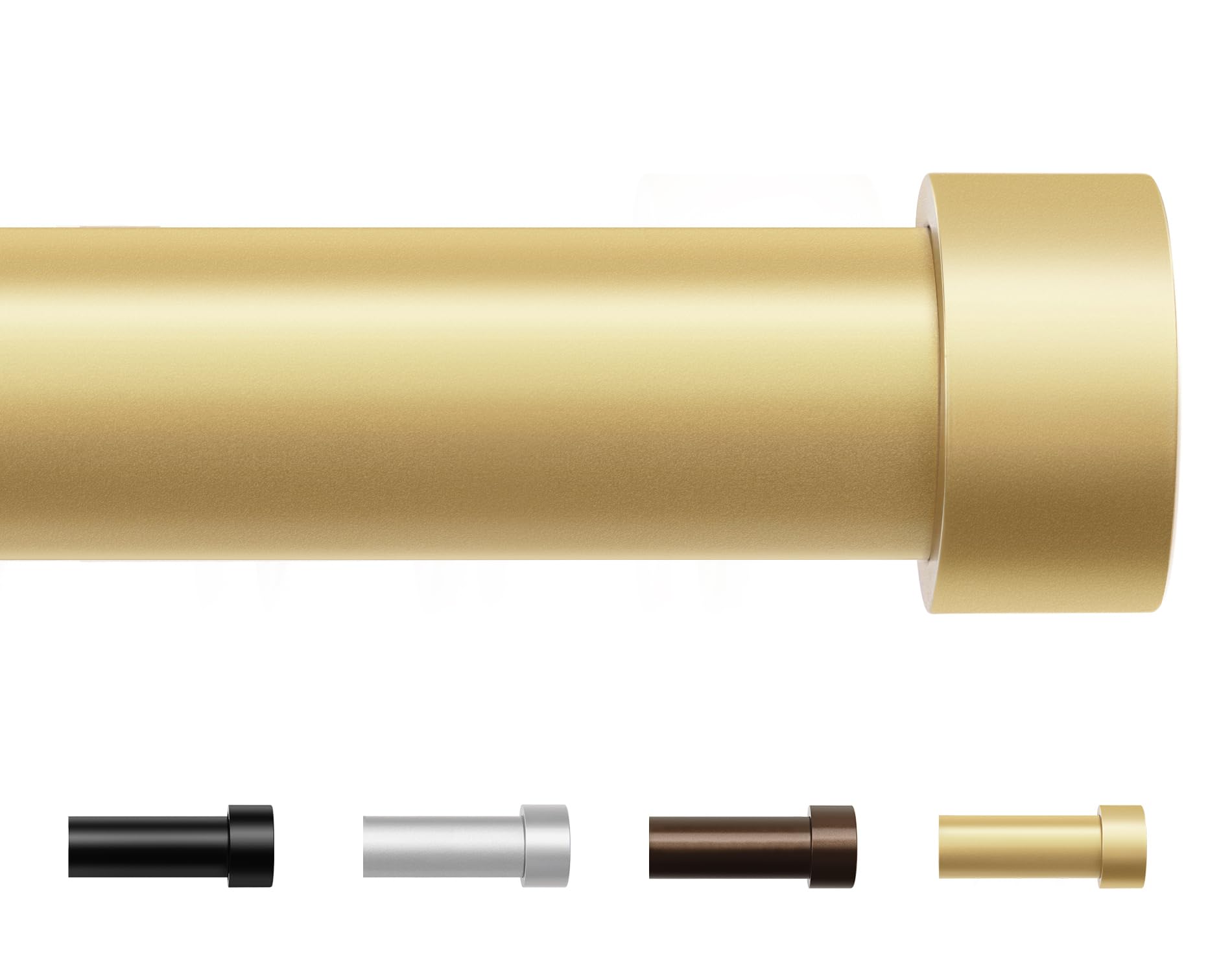 KAMANINA Gold Curtain Rods 32 to 144 Inch (2.6-12 Feet), 1 Inch Heavy ...