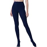 HeyUU Women's 80 Denier Soft Opaque Tights, High Waist Solid Color ...
