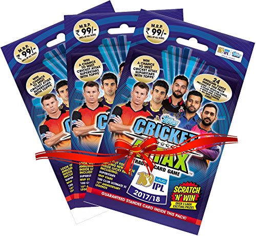 Buy Topps Cricket Attax IPL CA 2017 Multi Combo Pack, Multi Color (Pack ...