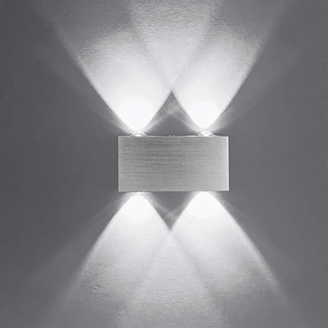 Louvra Small Wall Light Indoor Modern 4W LED Wall Lamp Rectangle ...