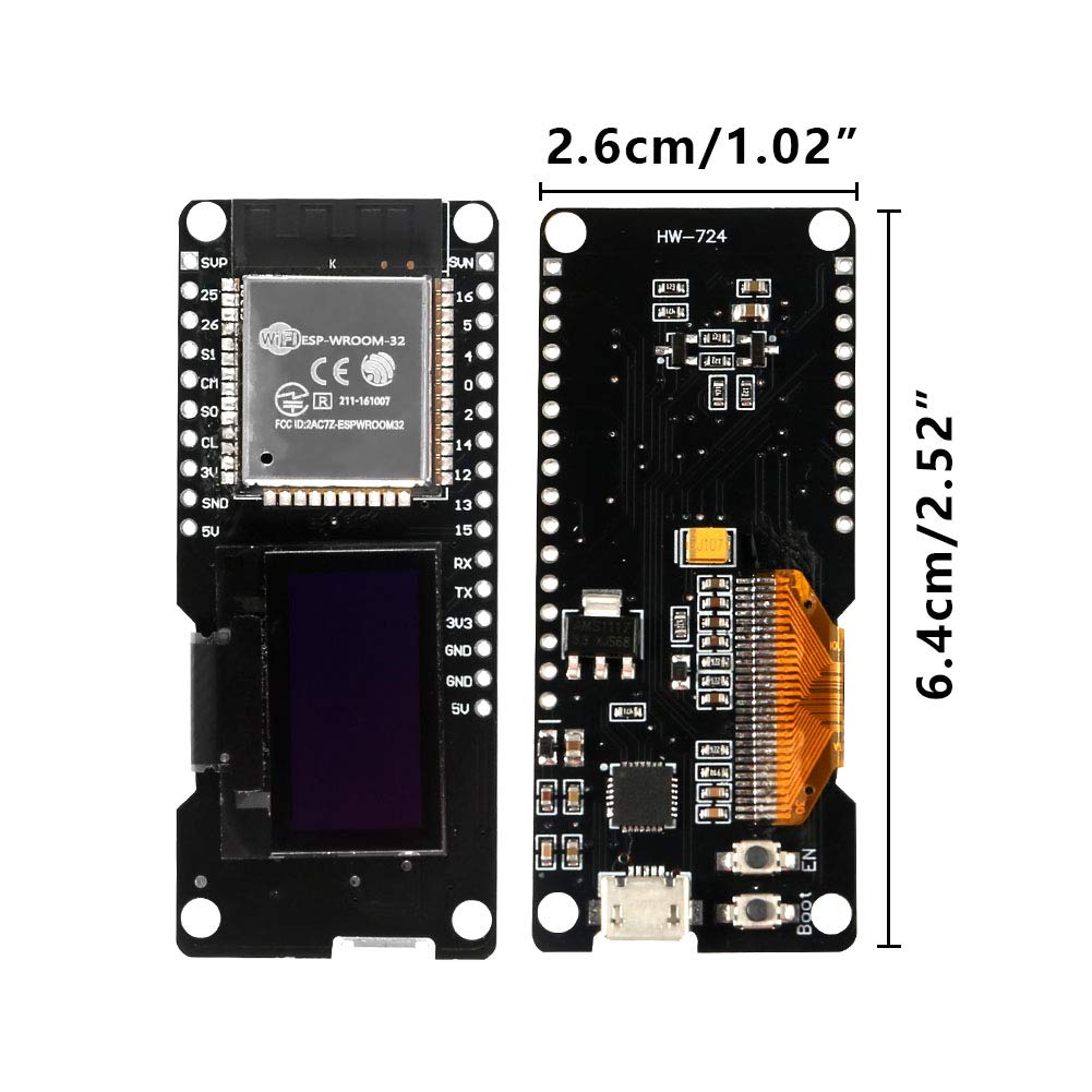 Mua Dealikee 0.96" OLED ESP-WROOM-32 ESP32 Display 2.4GHz WiFi Bluetooth Dual Mode Development ...