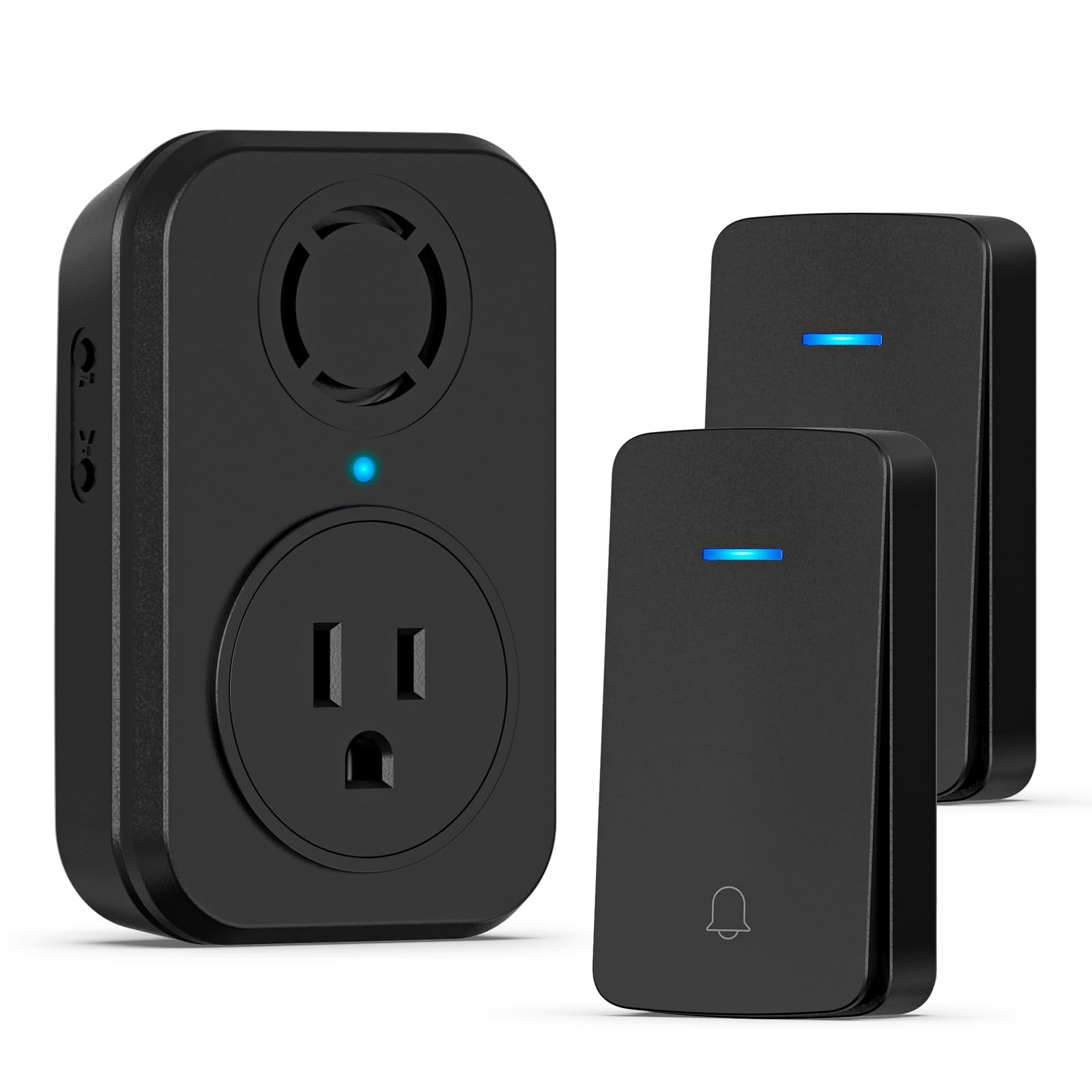 AIDA Wireless Doorbell, Self-powered Doorbell with Extra Socket, No ...