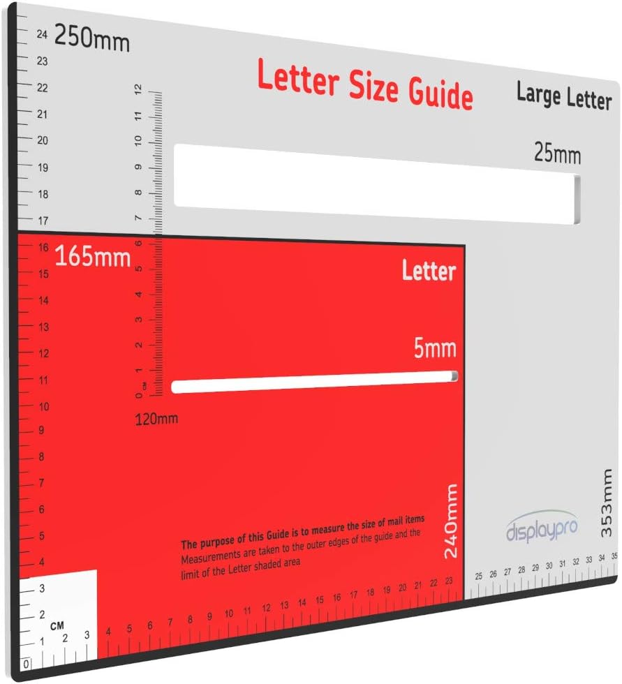 Royal Mail Size Guide, Large Letter Template, Brand New! – Free ...