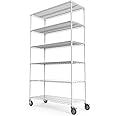 Amazon.com: 6 Tier 6000lbs Capacity NSF Metal Shelf Wire Shelving Unit ...
