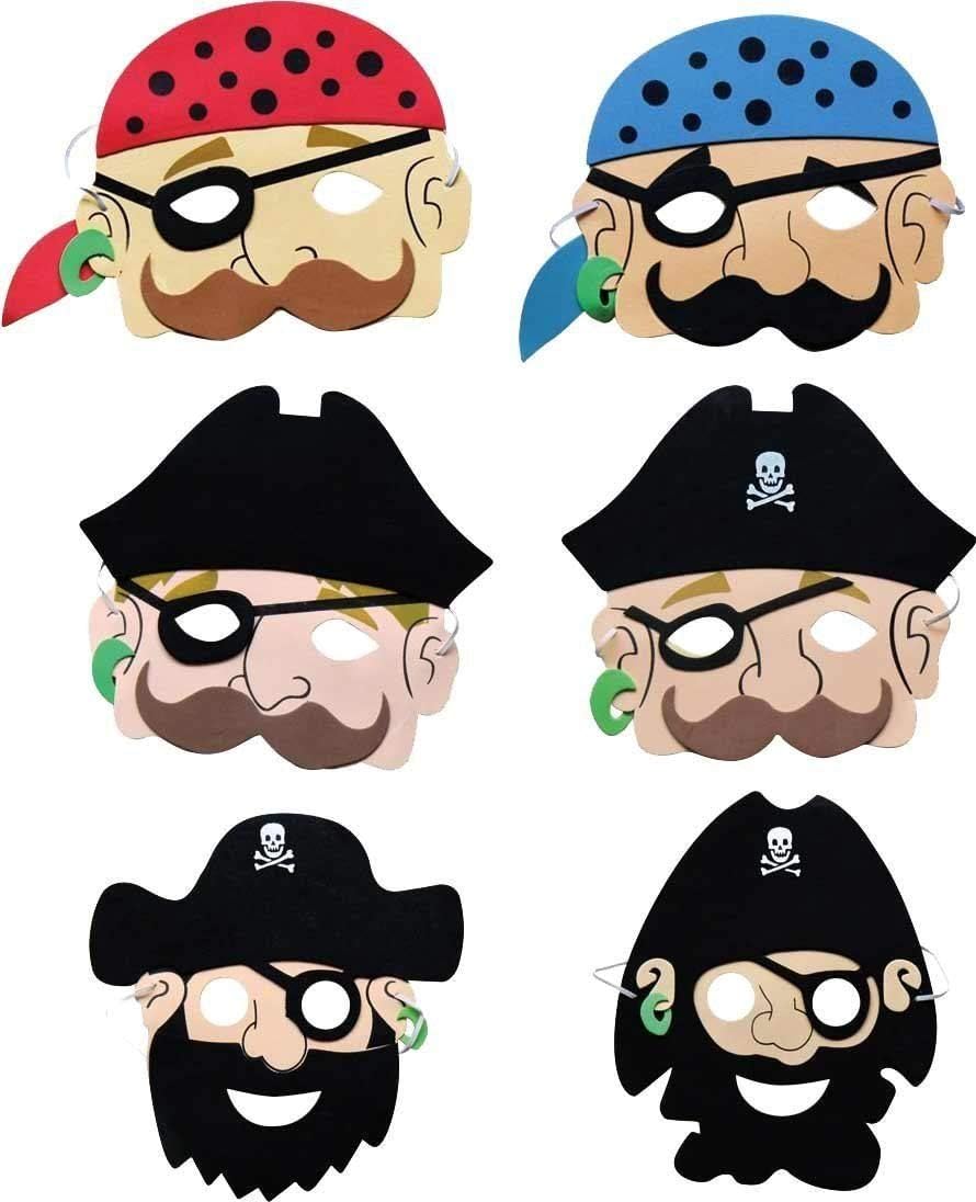 Pirate Foam Mask - Pack of 6: Amazon.co.uk: Toys & Games
