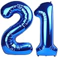 Amazon.com: Navy Blue Number 21 Balloon 40 inch, 21 Number Balloon ...