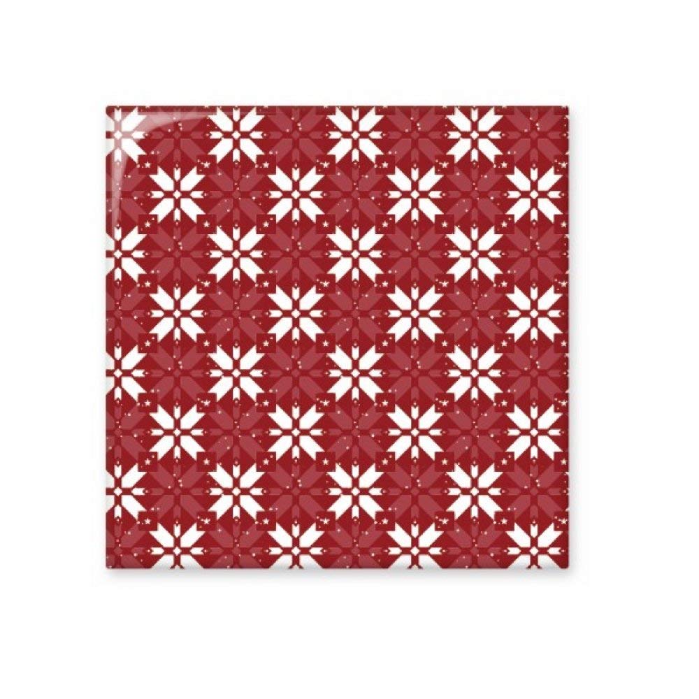 DIYthinker Christmas Decoration Red White Pattern Ceramic Bisque Tiles ...