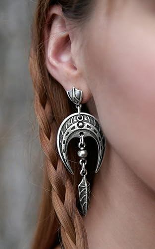 Celtic Viking Statement earrings Horseshoe earrings Nordic viking with ...