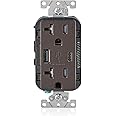Leviton T5833-B 20-Amp Type-C USB Charger/Tamper Resistant Receptacle ...