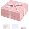 Amazon.com: Pink Gift Boxes with Lids Pack of 1, 6x6x3 Inches Small ...