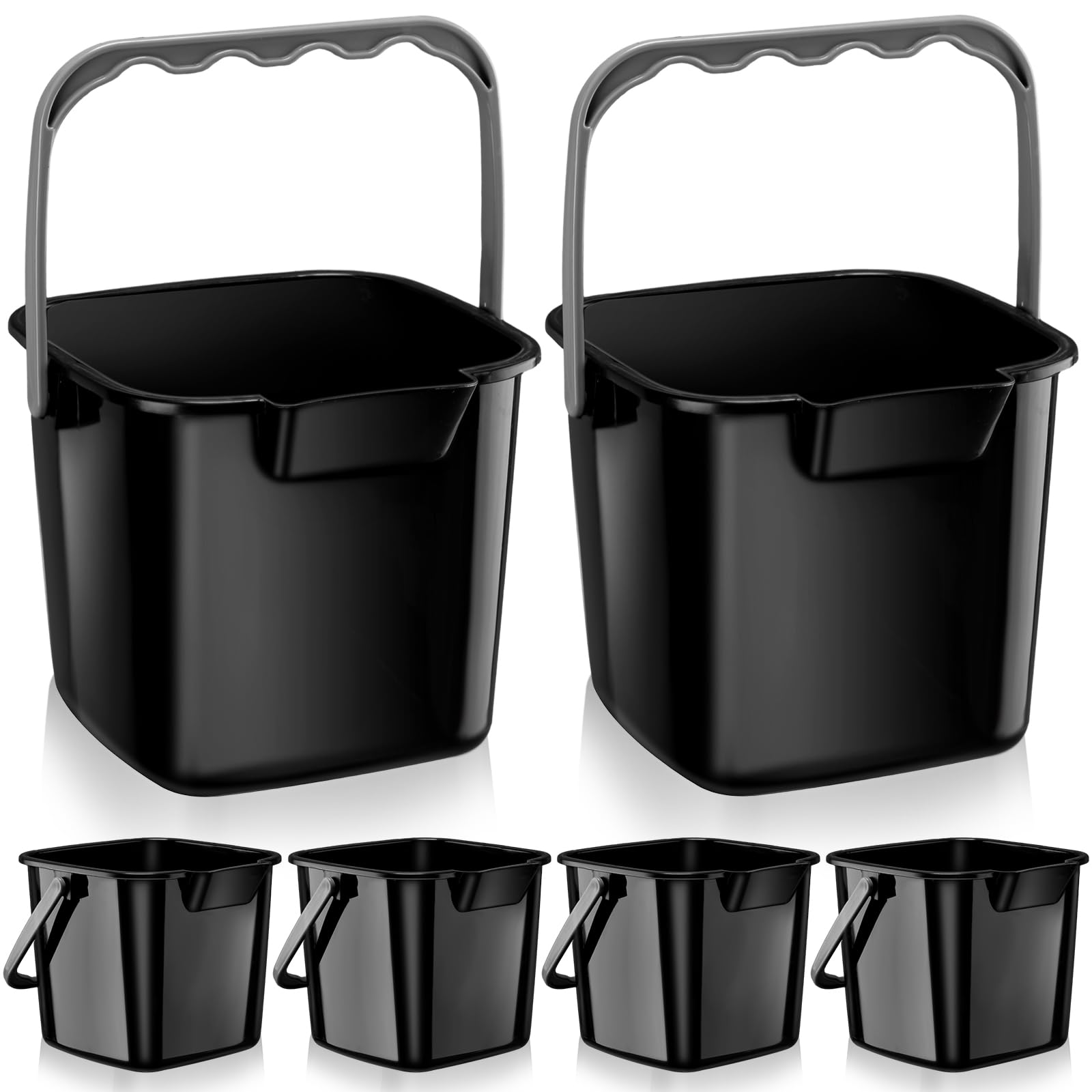 Mua Layhit 6 Pack Sanitizing Buckets 3 Quart Cleaning Pail Square ...
