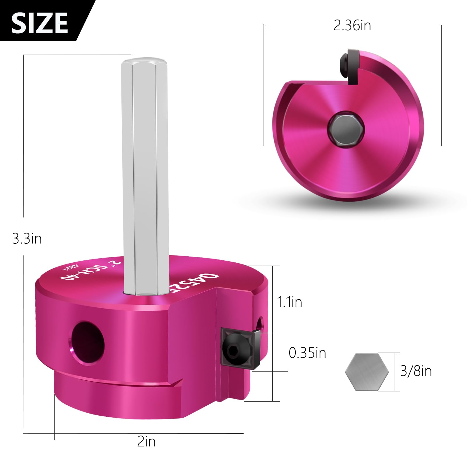 PVC Fitting Saver 2-Inch Head, PVC Pipe Reamer, PVC Socket Saver With 3 ...